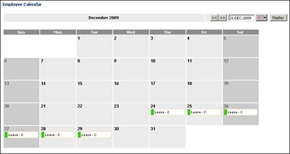 pac-emplopyee-kiosk-employee-calendar | Curtin University, Perth, Australia