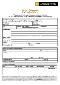pac-hr-downloads-employee-kiosk-employee-details-form-2014 | Curtin University, Perth, Australia